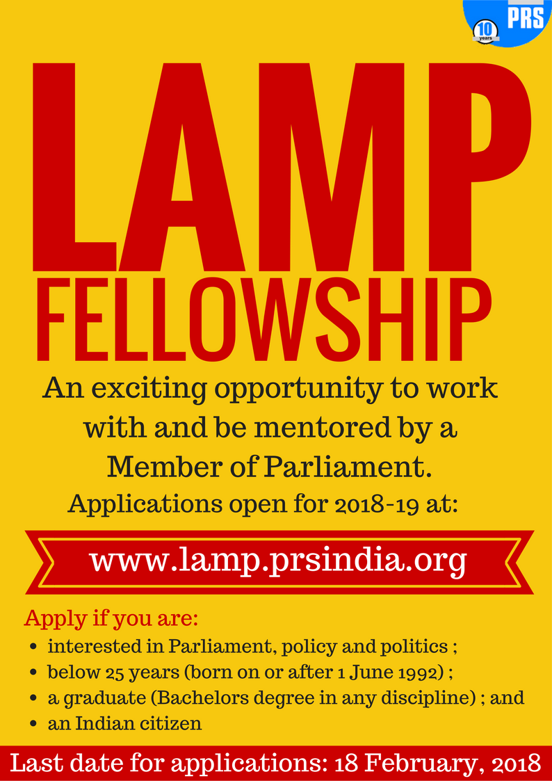 LAMP Fellowship 2018 [Legislative am Assistants to Members of ...