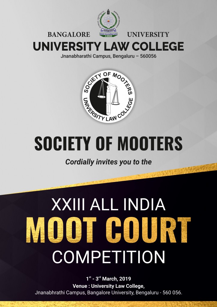 All India Moot Court 2019 @ University Law College, Bengaluru [March 1 ...