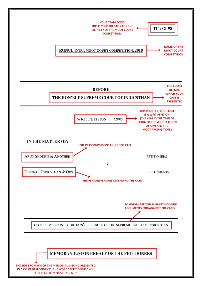 Mooting Basics: Drafting a Moot Court Memorial - Lawships
